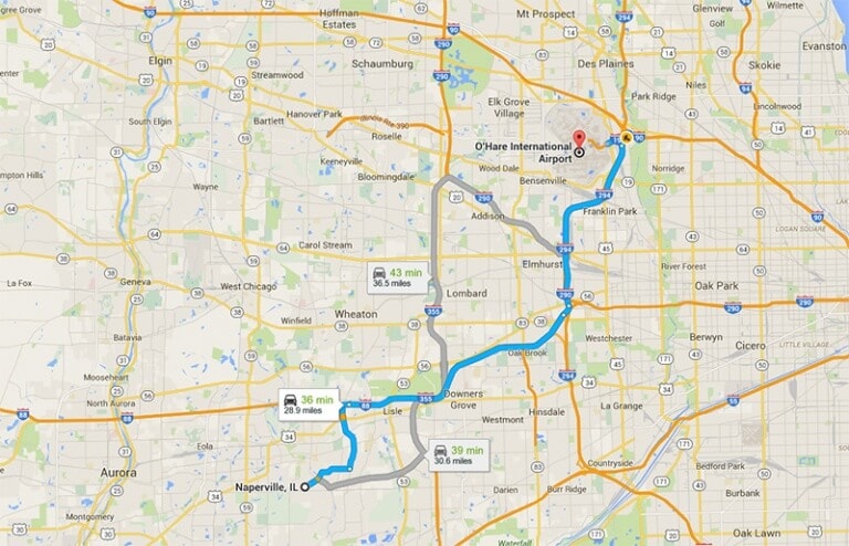 Limo Service from Chicago to Naperville